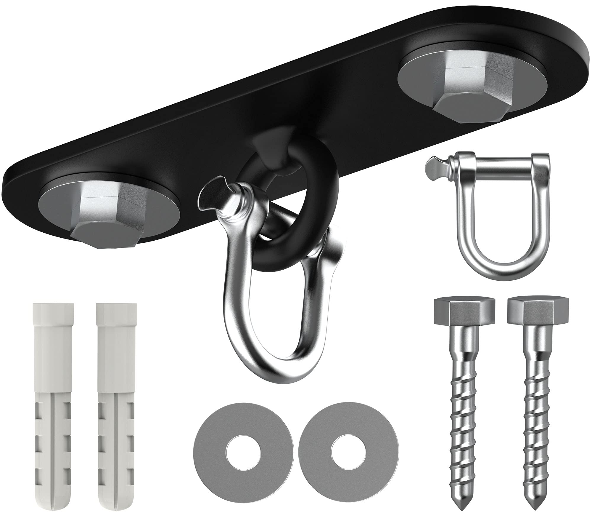 RDX Boxing Punch Bag Iron Ceiling Hook Mount Heavy Duty MMA Training Hanger, Black