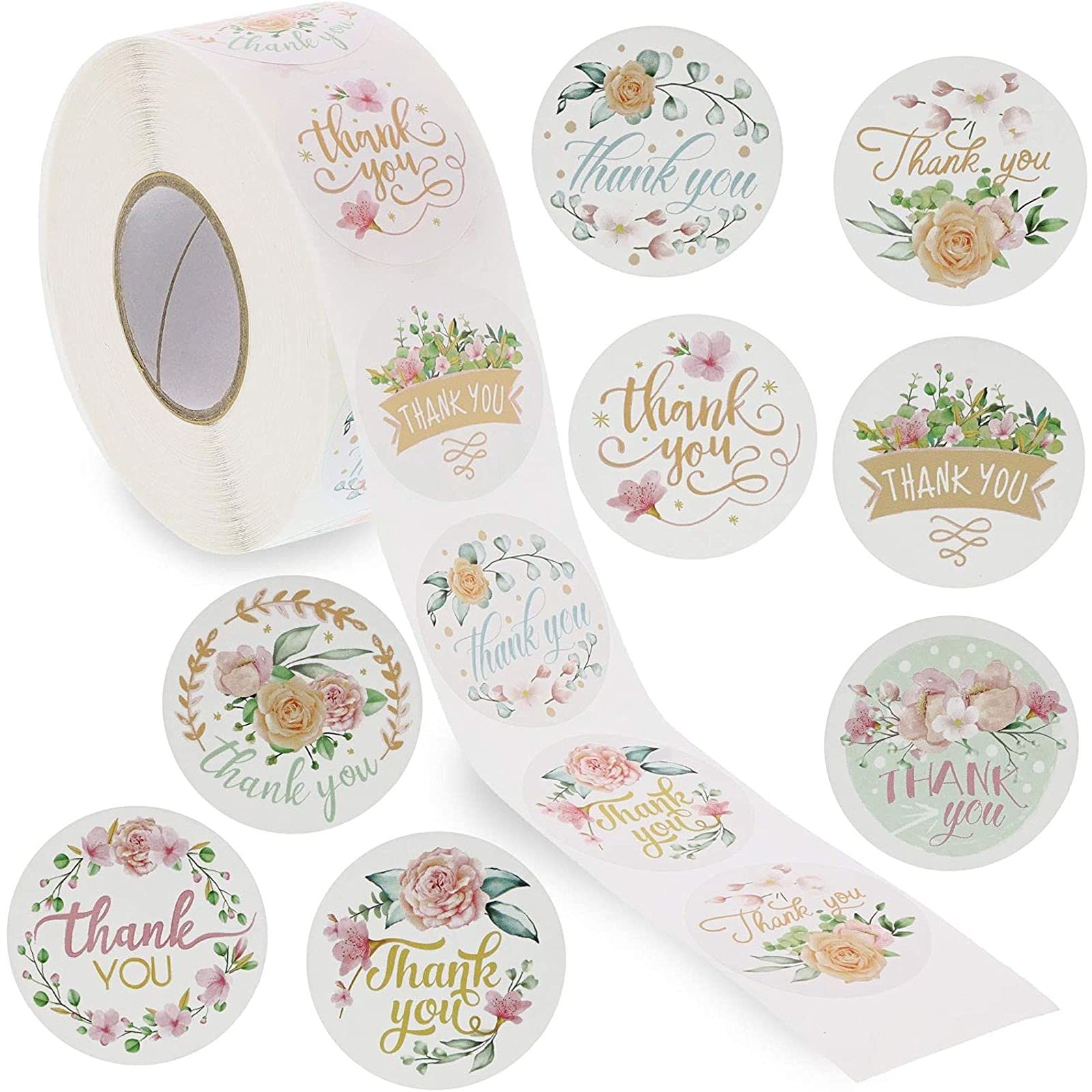 Thank You Stickers, Envelope Seals (1.5 in, 1000 Pieces)
