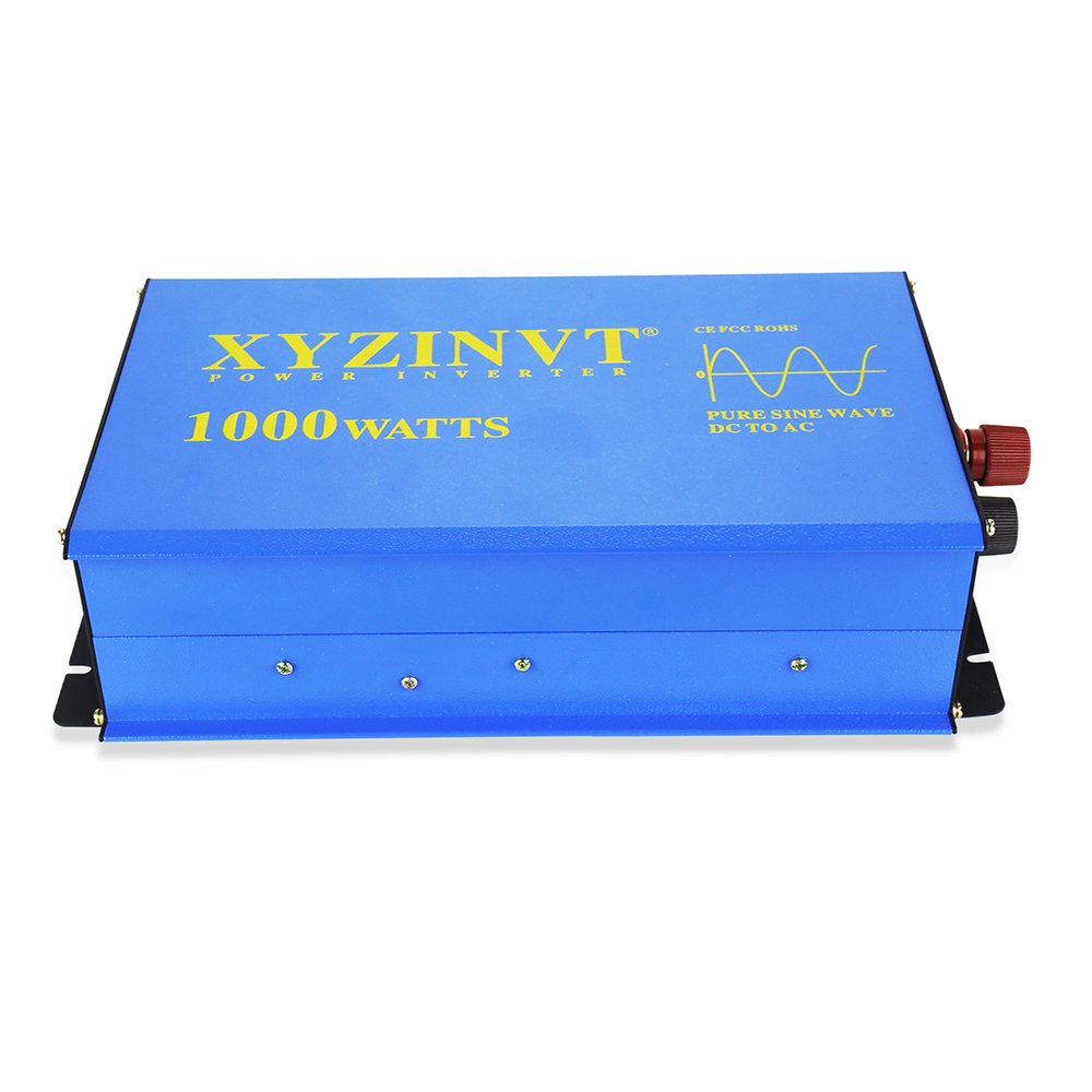 XYZ INVT 1000 watt Pure Sine Wave Power Inverter dc 12v to ac 120v with LED Display and Wireless Remote Controller (1000w 12v RC)