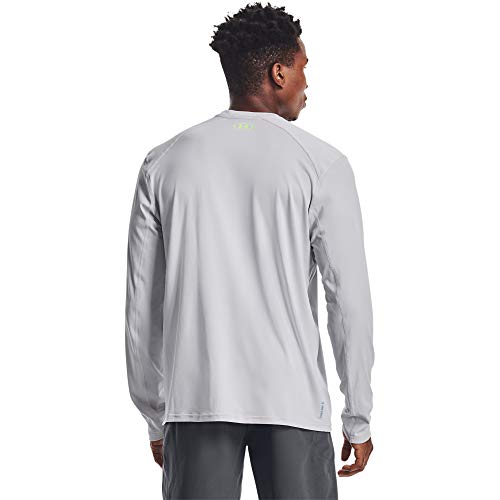 Under Armour Iso-chill Shore Break Gradient Long Sleeve T-shirt, Halo Gray (014)/Summer Lime, 3X-Large