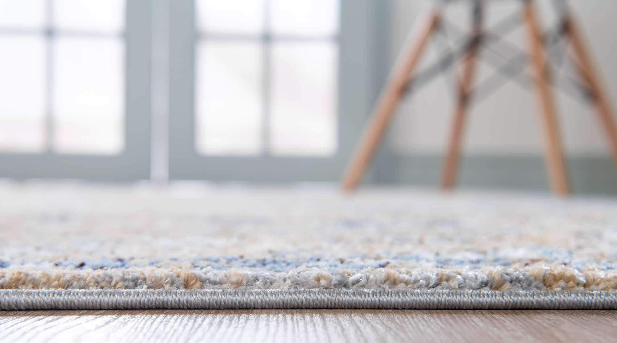 Unique Loom Augustus Collection Rustic Traditional, Bohemian Area Rug, 3' 3" x 5' 3", Tan/Blue