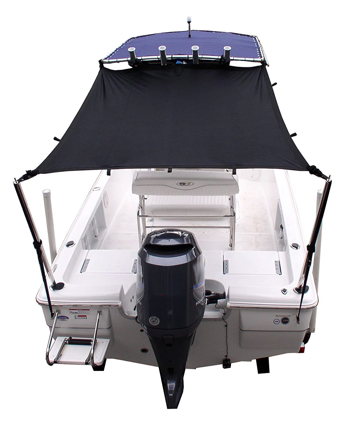 T-Top Boat Shade Kit, Black (4'L x 60"W) β Outer UV reflective coating for a 98% effective UV block β Secure fit-speed tested up to 30 knots β Resilient, elastic, breathable fabric β 2020108695