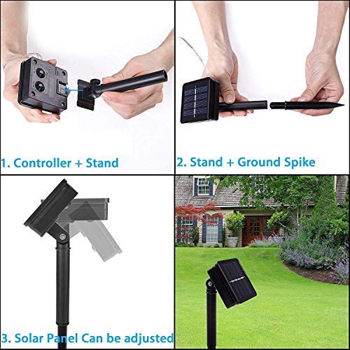 UPON [2 Pack] Solar Fairy Lights, 400 LED Outdoor Solar String Lights Garden White Wire Decorative Lights 66Ft Waterproof Indoor Outdoor Lighting for Garden, Patio, Yard, Christmas