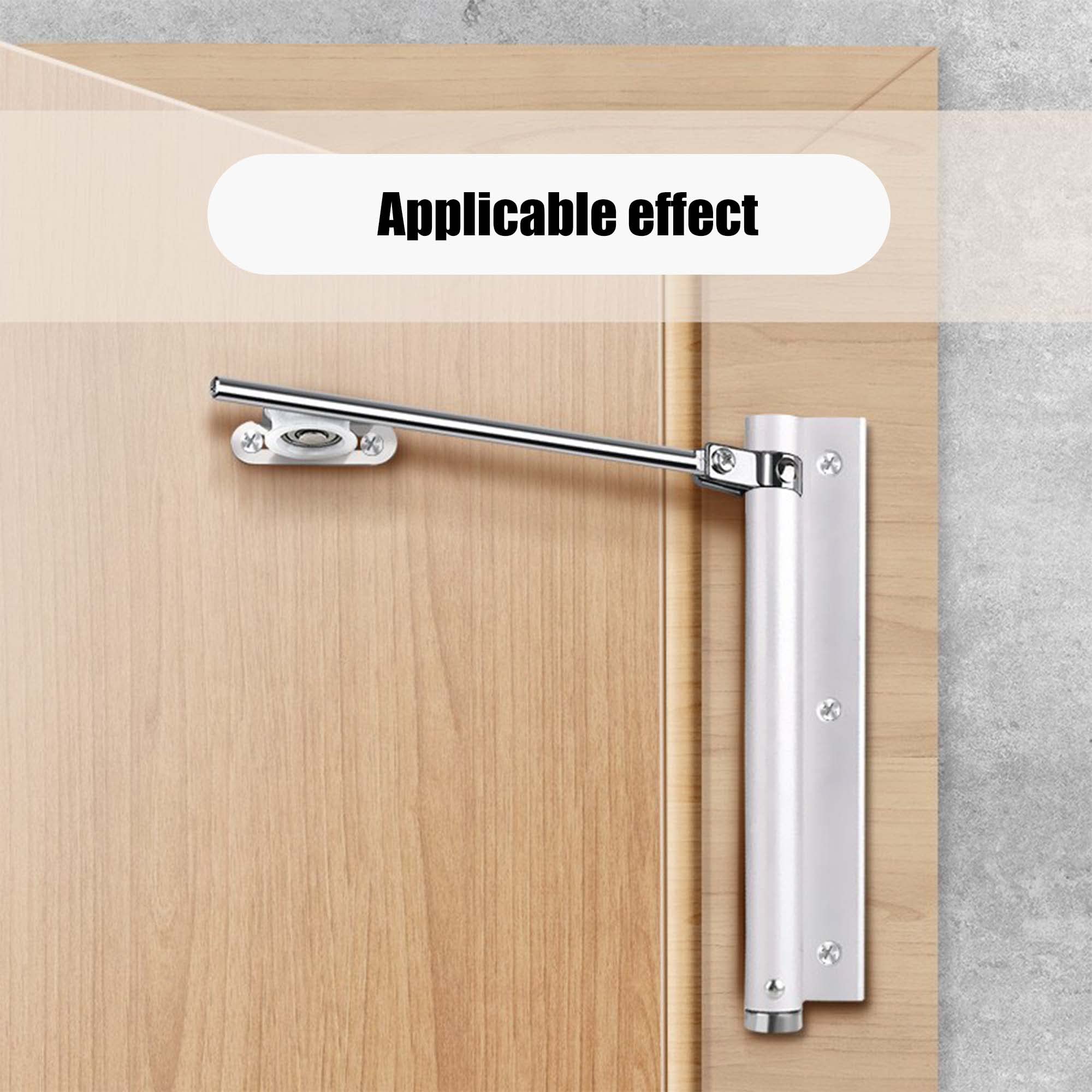 SooGree Safety Spring Door Closer, 304 Stainless Steel Noise Reduction Large Door Closer for Residential and Commercial - Silver
