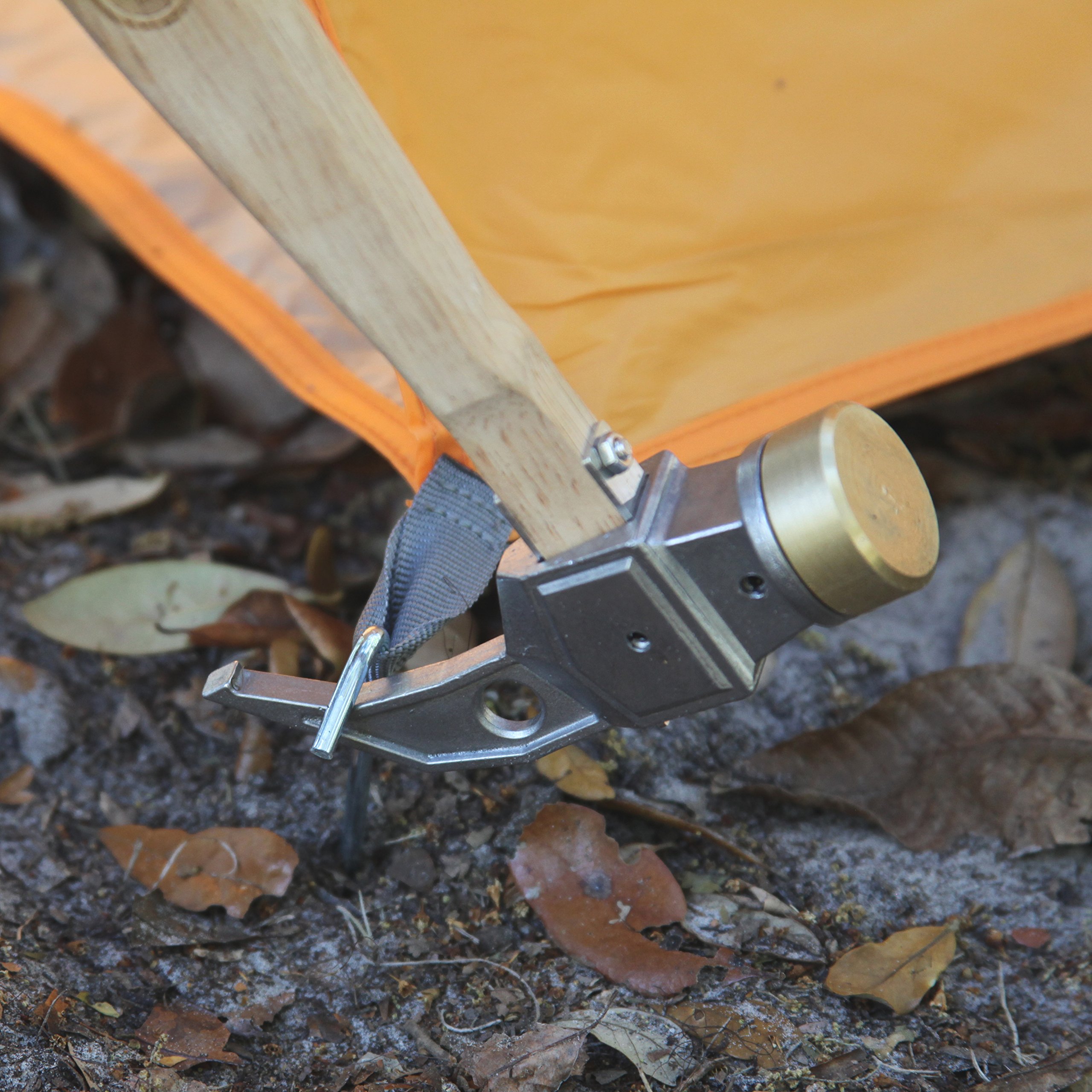 UST Heritage Camp Hammer with Copper Head, Wooden Handle, Steel Pick End and Leather Lanyard for Camping, Hiking, Backpacking and Outdoor Survival