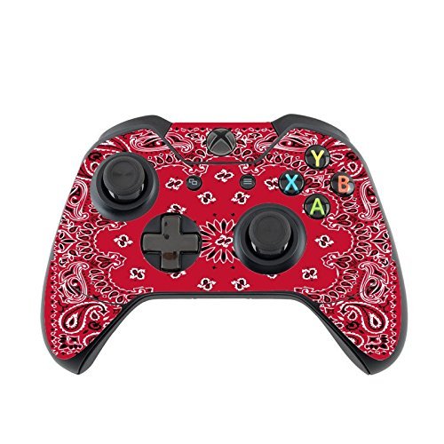Red Bandanas Design Vinyl Decal Sticker Skin by Debbie's Designs for Xbox One Controller