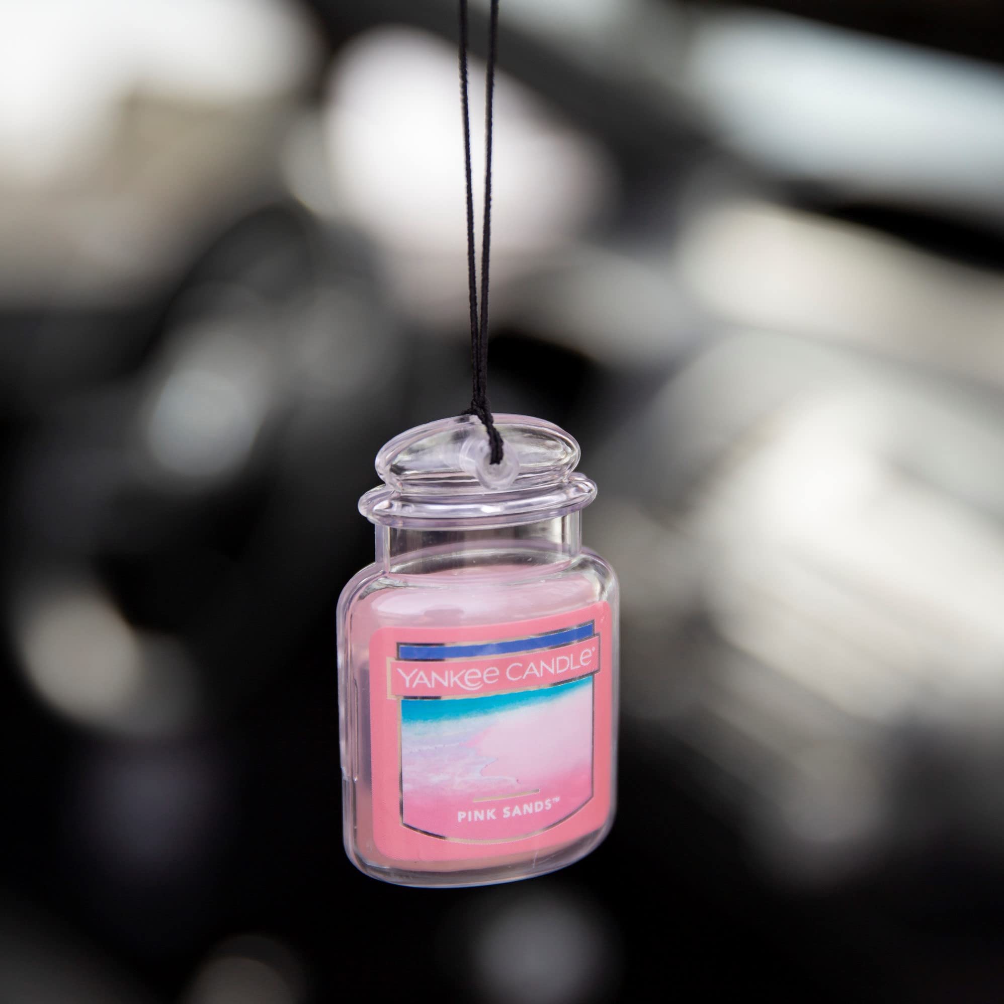 Yankee Candle Car Air Fresheners, Hanging Car Jar® Ultimate Pink Sands™ Scented, Neutralizes Odors Up To 30 Days
