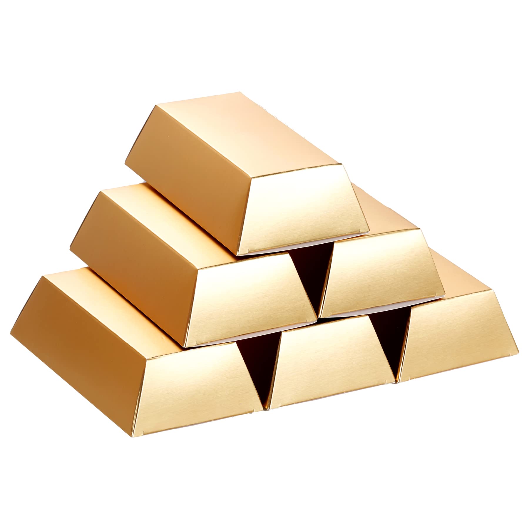 Yookat Gift Wrap, 30 Pieces Fake Gold Bar Gift Boxes, 5.5x3.1in, Glossy Paper, Pirate Theme Party Decorations