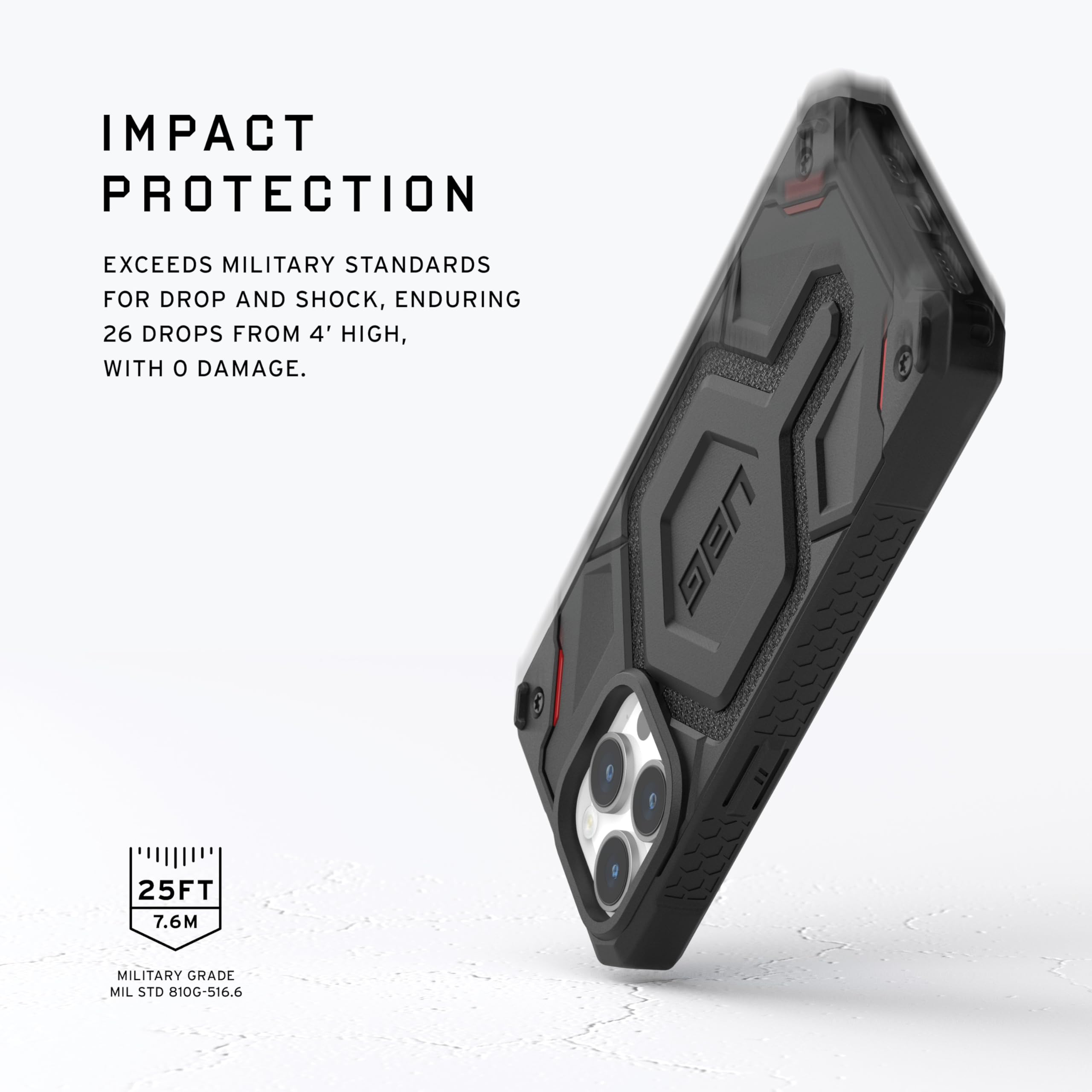 URBAN ARMOR GEAR UAG Case Compatible with iPhone 15 Pro Max Case 6.7" Monarch Pro Kevlar Black Built-in Magnet Compatible with MagSafe Charging Premium Rugged Dropproof Protective Cover