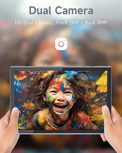 ZZB Android Tablet 10 Inch Tablets, 32GB ROM 1TB Expand,6000mah Battery, Quad-Core Processor 2GB RAM Tableta, 8MP Camera WiFi 10.1'' IPS HD Touch Screen 10 in Android Tablet.