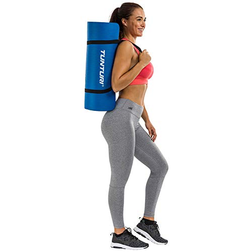 TUNTURI Non Slip Fitness Yoga Mat, Blue