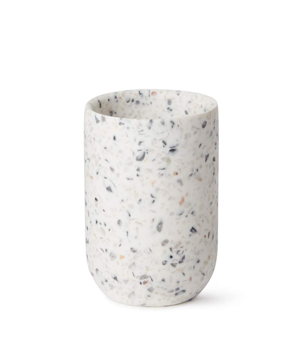 Umbra 1014019-1180 Junip Bathroom Accessories Tumbler-Modern Resin Holder and Organizer, Perfect for Holding Toothbrushes, Make-up Brushes and More, Terrazzo