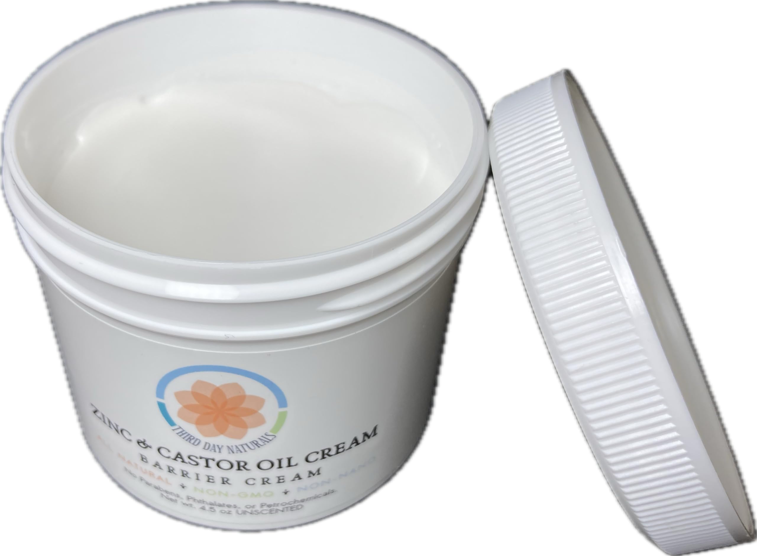 TD Naturals Zinc and Castor Oil Cream β Non-Nano and Non-Gmo Barrier Cream 4.5 oz