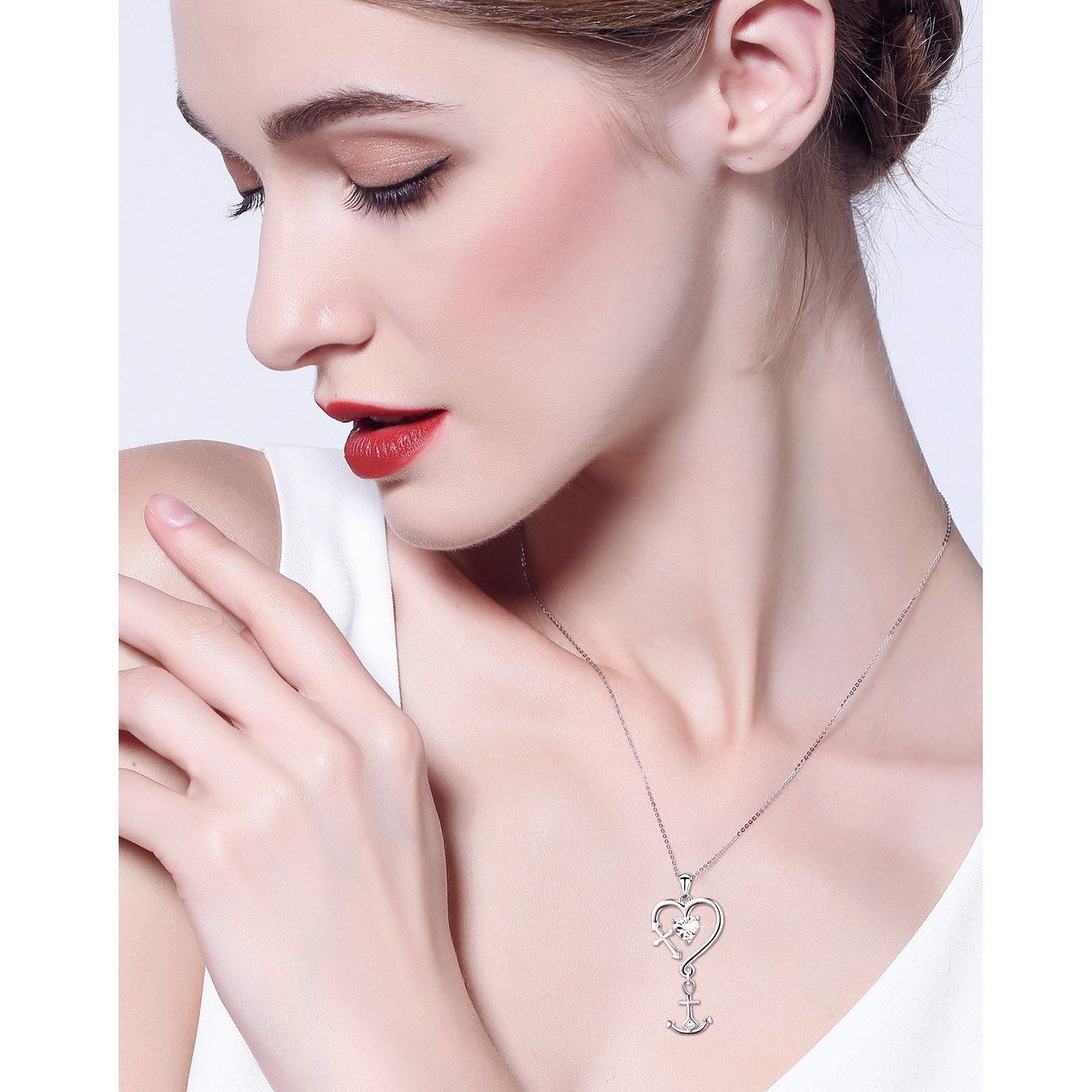 S925 Sterling Silver Faith Hope Love Heart Cross Anchor Adjustable Ring