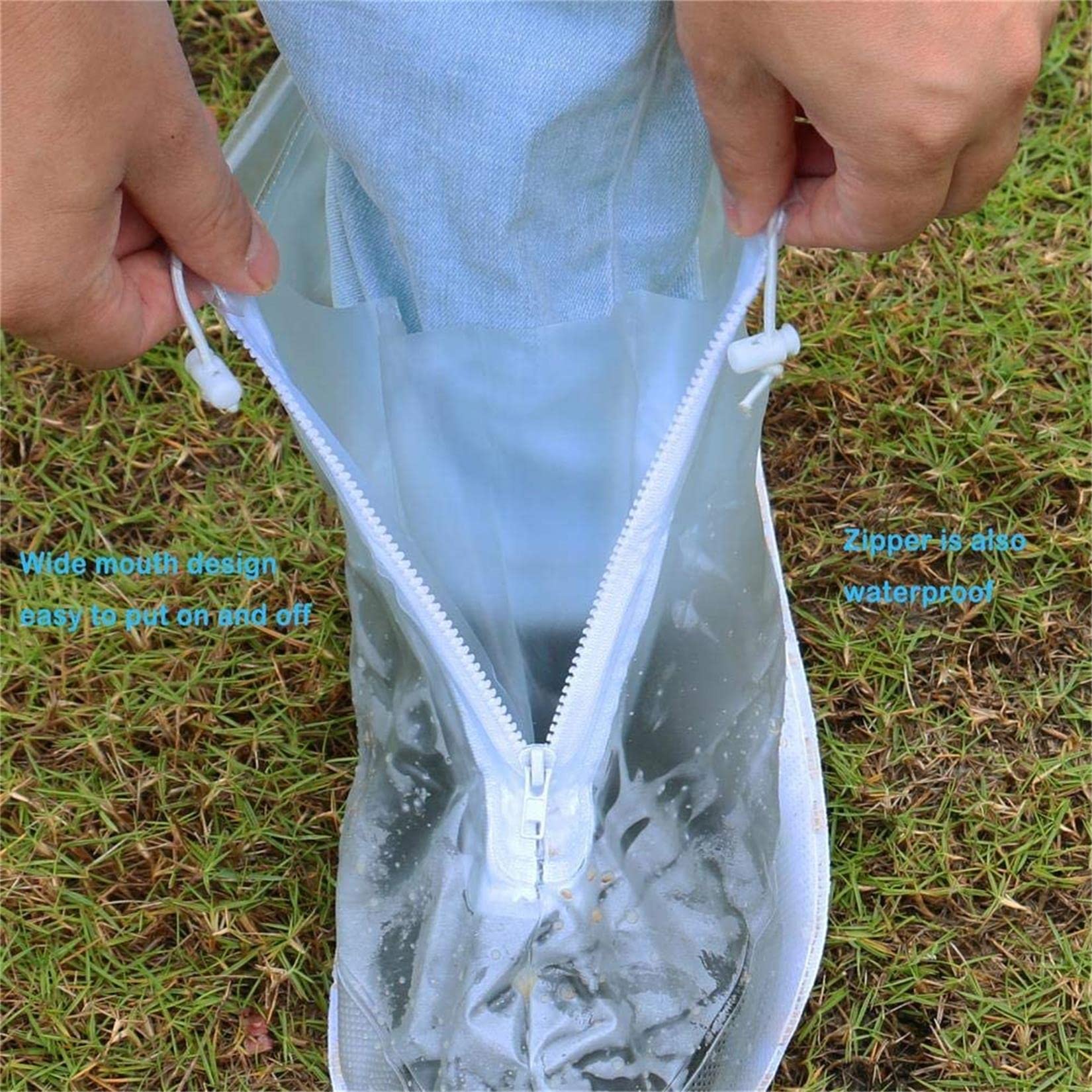 Whose Lemon Rain Boot Waterproof Shoes Cover Women Men Kids Reusable PVC Rubber Sole Overshoes Galoshes XL