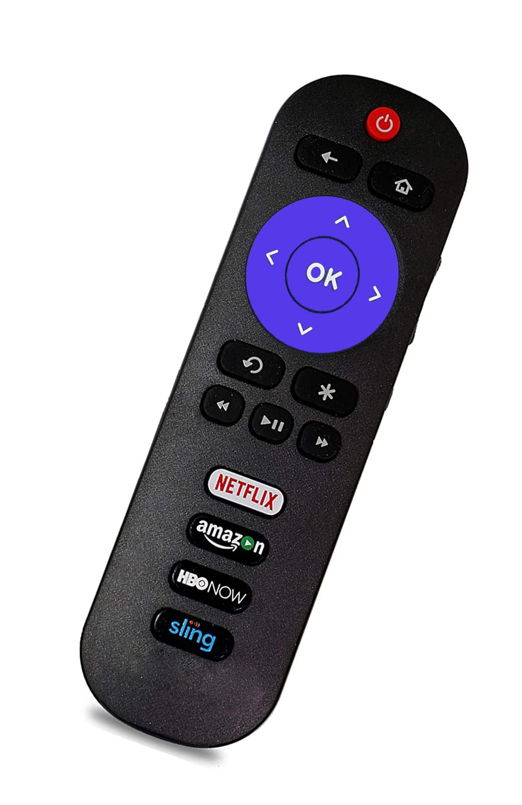 Universal Replacement Remote for TCL Roku Smart TV with Netflix, Amazon, HBO Now, and Sling