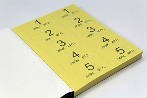 Silvine Cloakroom/Raffle Tickets, Numbered 1-500 with Security Numbering. Ref CRT5555, Single