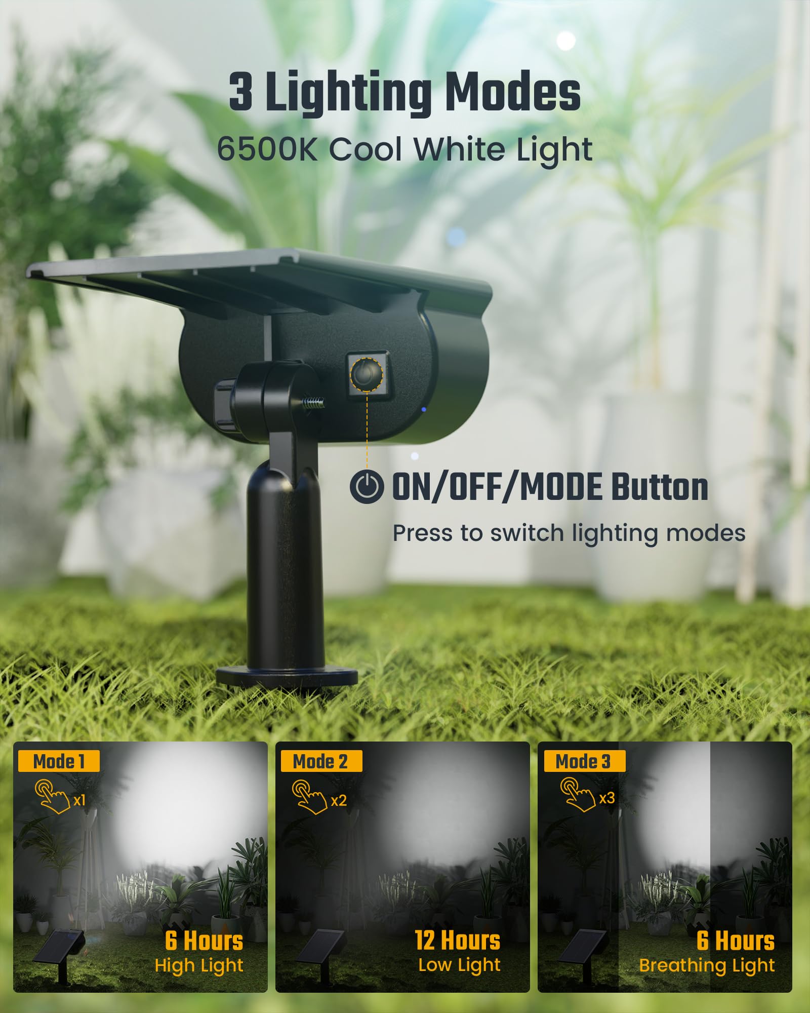 SUPERDANNY Solar Spot Lights & Double Side Floor Lamp, RGB Atmosphere & Dimmable Bright Light with 3000K-4000K-6500K Color Temps, Adjustable Gooseneck, Standing Modern Lamp for Reading, Living Room