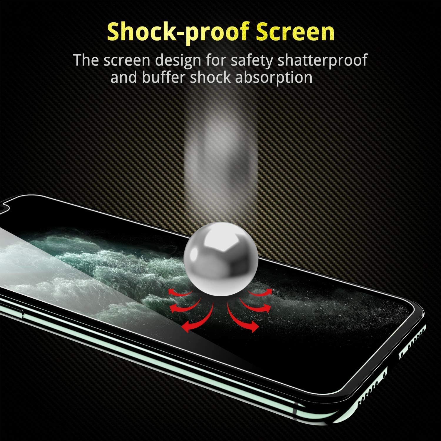 UNBREAKcable Screen Protector for iPhone 11 Pro Max iPhone Xs Max 2-Pack 6.5", Double Defense 9H Hardness HD Tempered Glass Screen Protector for iPhone 11 Pro Max/Xs Max with Easy Installation Frame,UBMU153