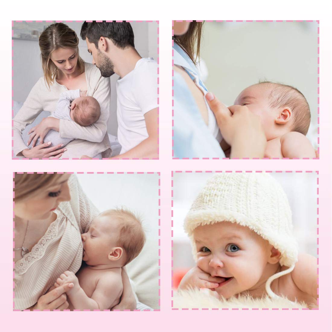 YIYEE Nipple Shields for Nursing Newborn 2 Count, Upgraded for Protecting Inverted & Sore Nipples, Assisting Latch Difficulties, Great for Breastfeeding Mothers, Carrying Case Included