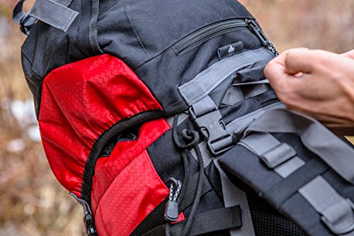 TETON Sports Fox 5200 Internal Frame Backpack; High-Performance Backpack for Backpacking, Hiking, Camping Mars Red, 34" x 16" x 13"