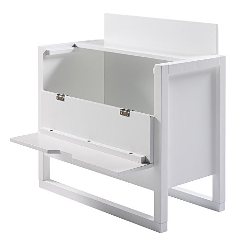 Versanora Raduno Side Table w/Wine rack, White