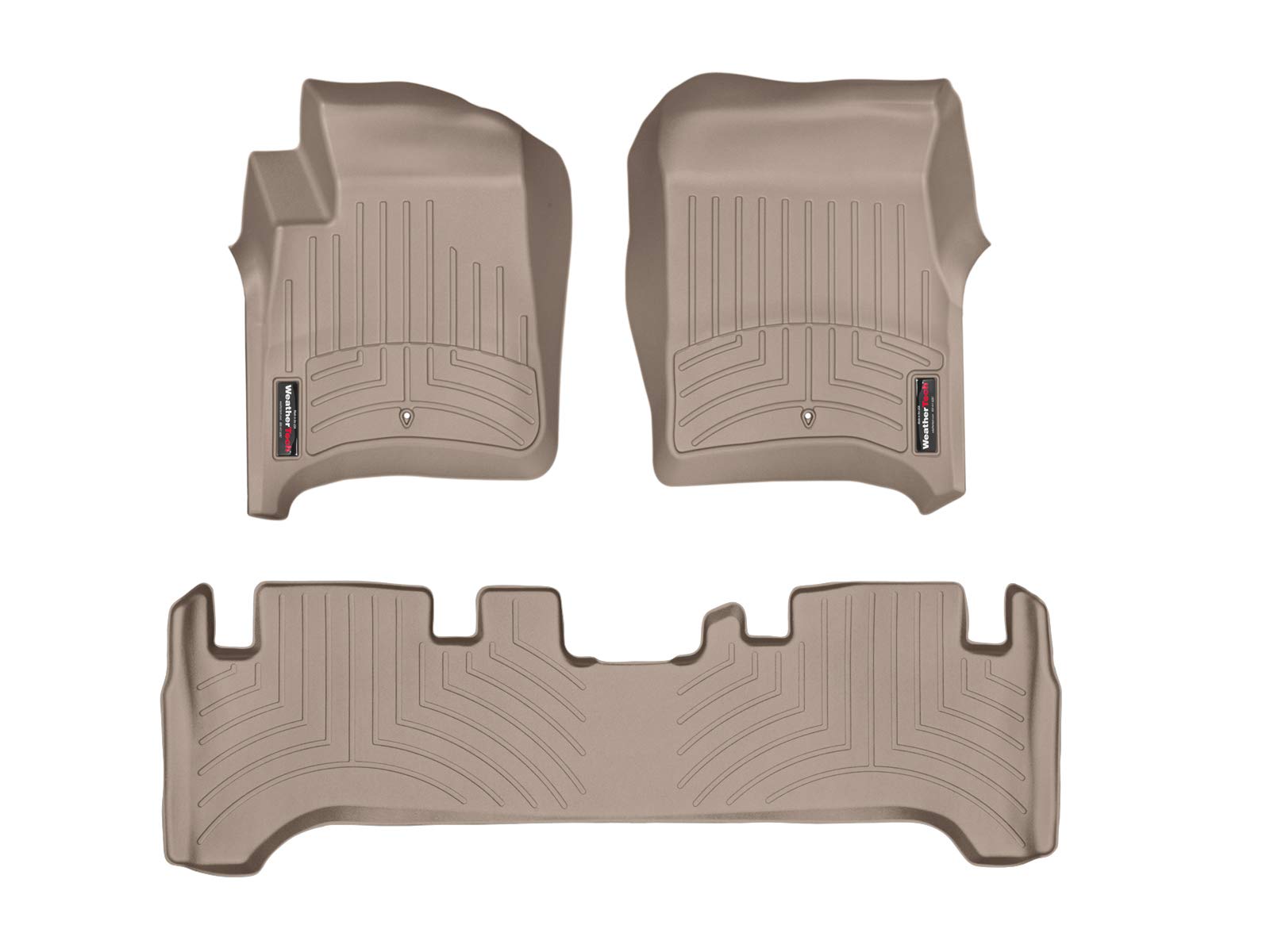 WeatherTech Custom Fit FloorLiners for Land Cruiser, LX - 1st & 2nd Row (45533-1-2), Tan
