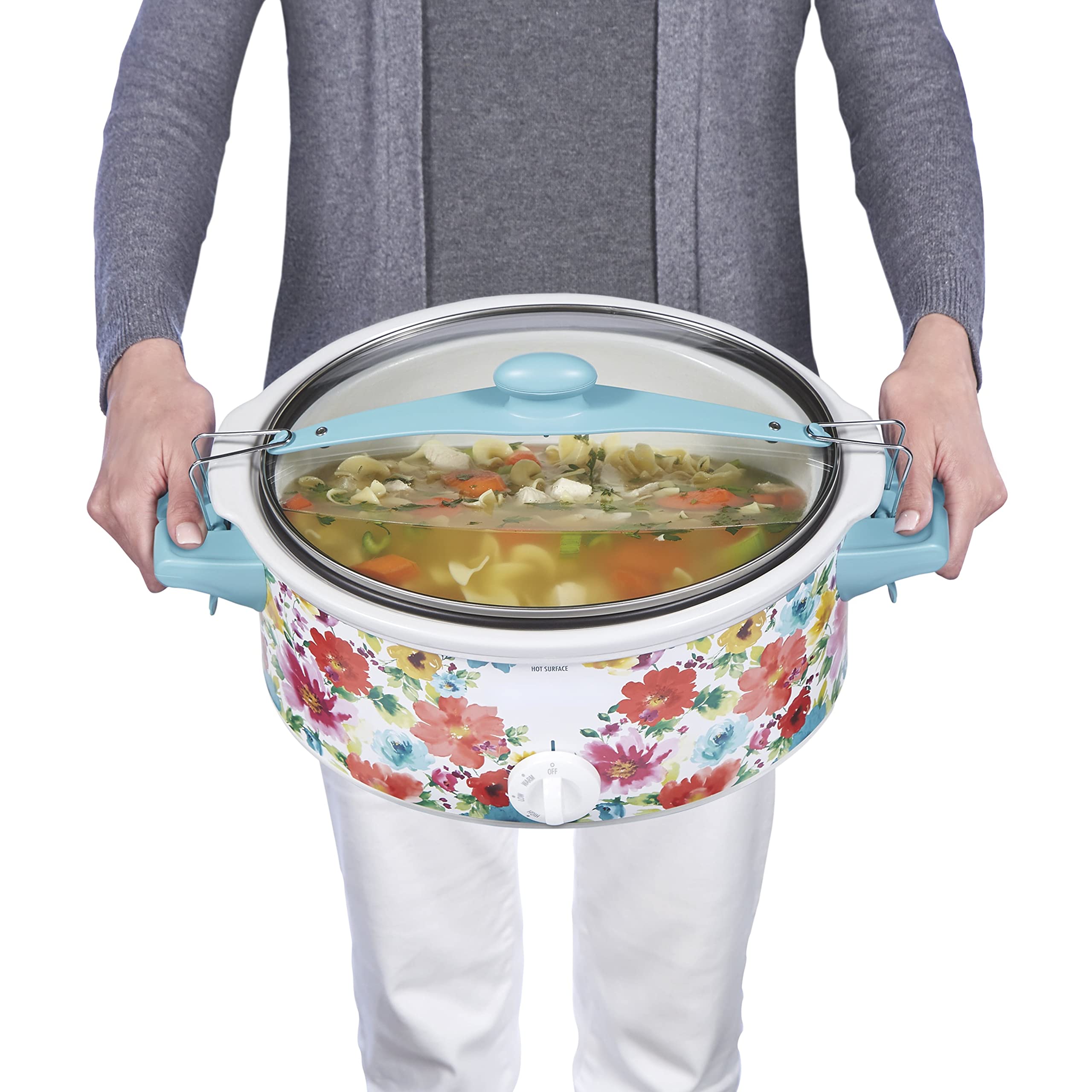 The Pioneer Woman Breezy Blossom 6 Quart Portable Slow Cooker, 33062