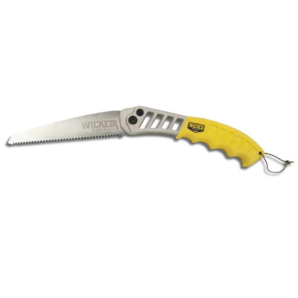 Wicked Tree Gear WTG-007 Wicked Tough Folding Utility/Bone Saw, Yellow, 7" Blade