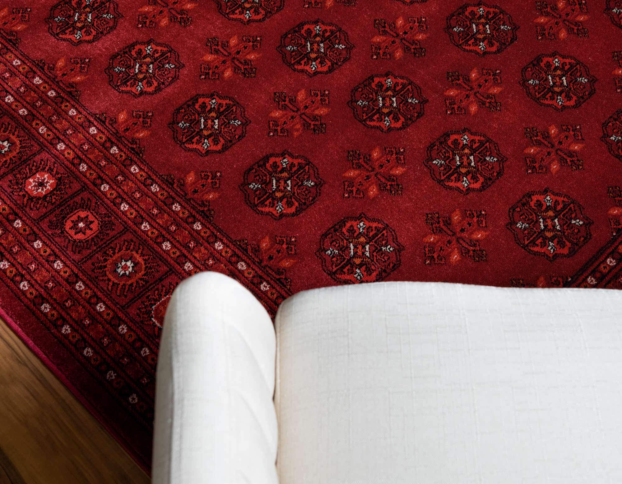 Unique Loom Tekke Collection Over-Dyed Saturated Traditional Torkaman Area Rug, 8 ft x 11 ft, Red/Burgundy