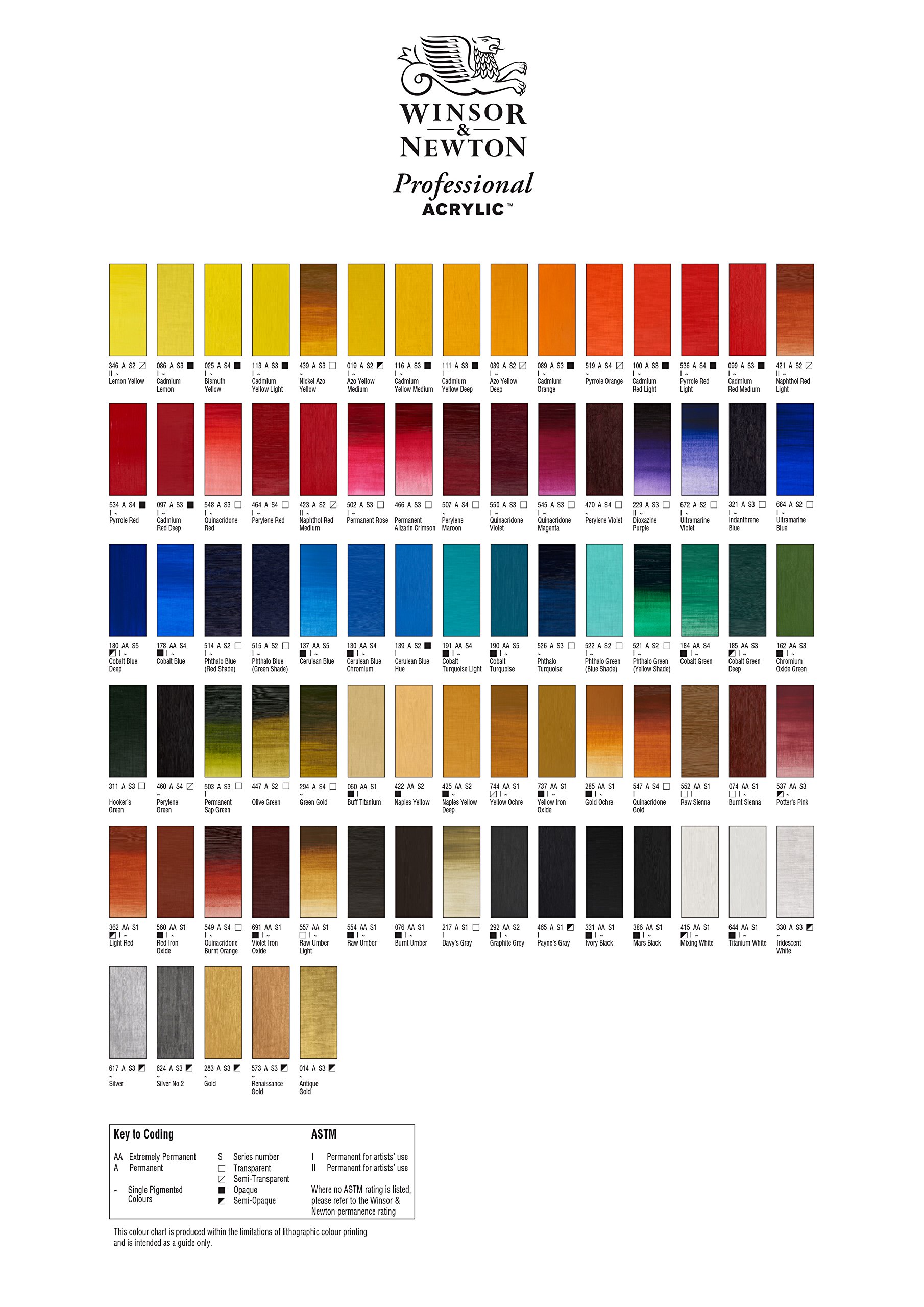 Winsor & Newton Professional Acrylic Paint, 60ml (2-oz) Tube, Mars Black