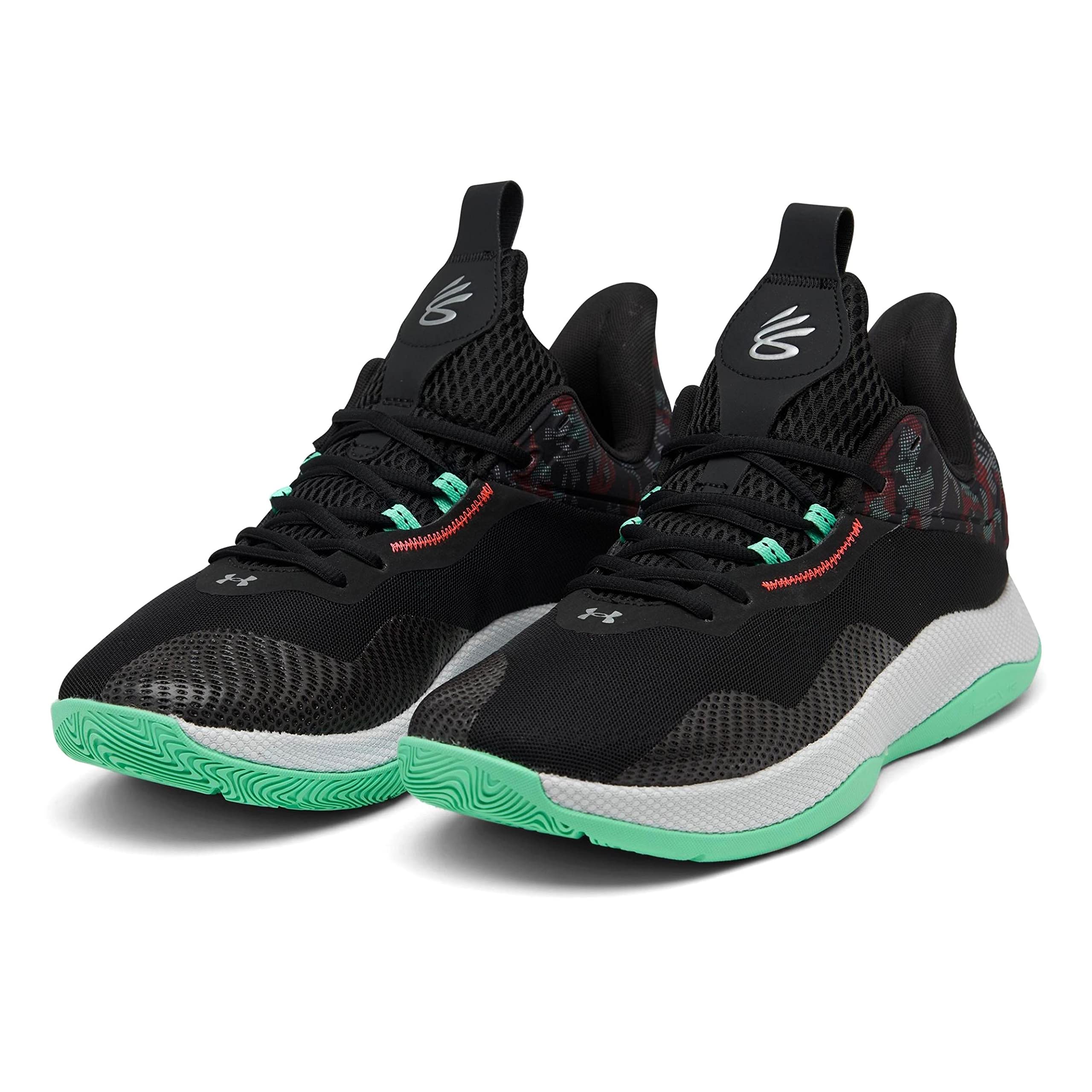 Under Armour Unisex Curry HOVR Splash 2 Basketball Shoes (Black/Antifreeze-002, us_Footwear_Size_System, Adult, Men, Numeric, Medium, Numeric_8_Point_5)
