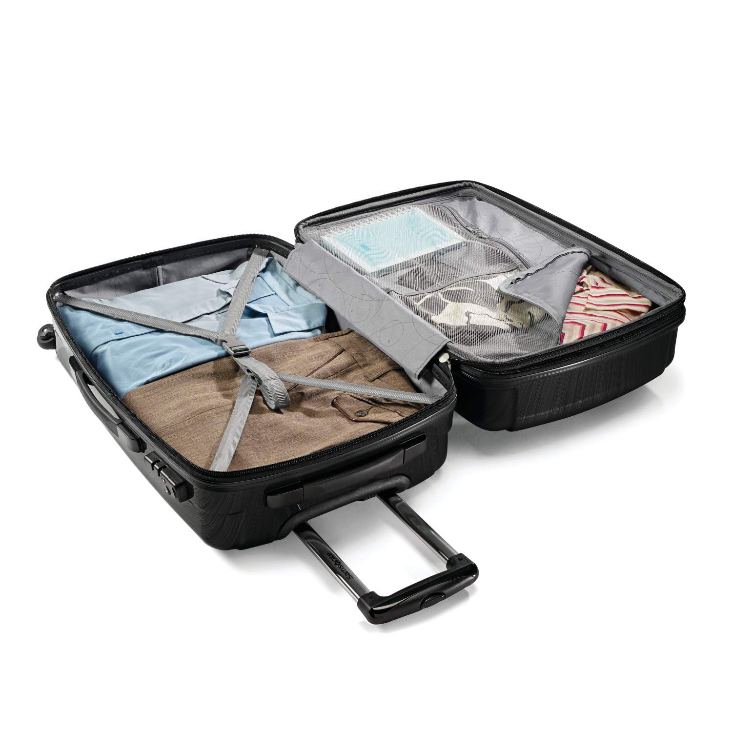 Samsonite Winfield 2 Fashion 3 Piece Spinner Luggage Set, telescoping_handle (Brushed Anthracite)