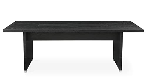 ZURI Furniture Ford Executive Rectangle Modern Conference Meeting Table - Black Oak
