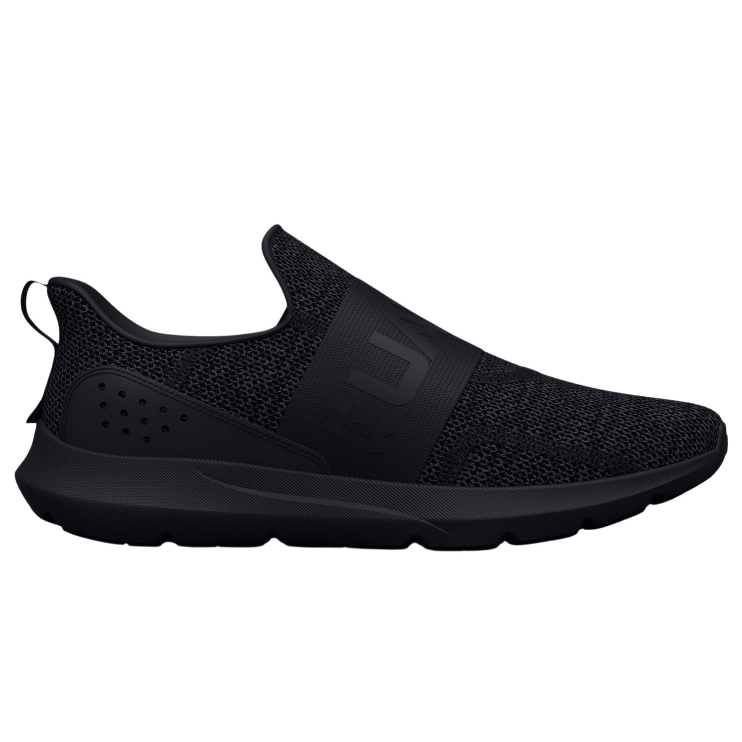 Under Armour Men's Surge 3 Slip On, (002) Black/Black/Black, 10, US