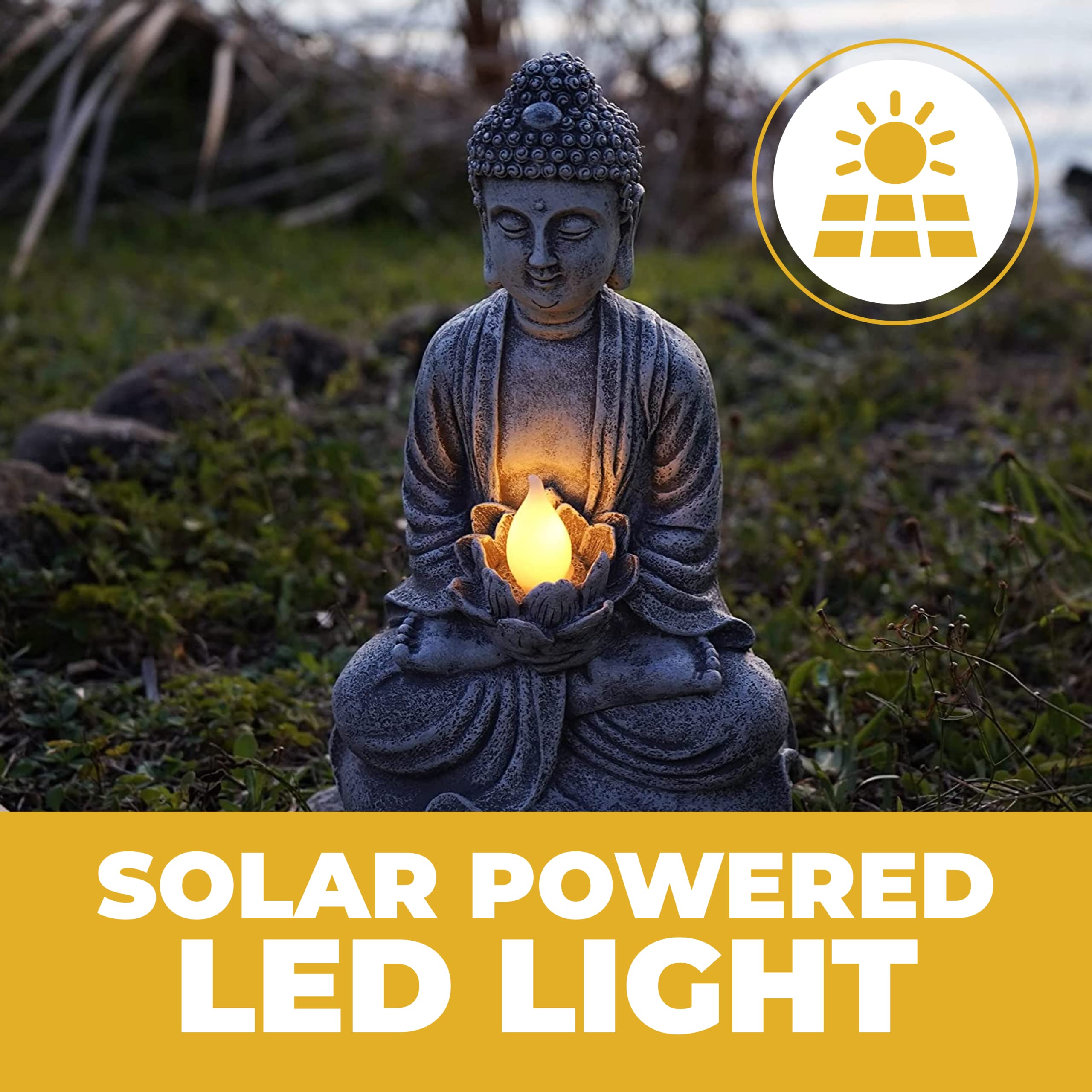 VP Home Fuchsia Lotus Flower Solar Powered LED Outdoor Decor Garden Light Solar Powered Flickering LED Garden Light Great Addition for Your Garden Solar Powered LED Light