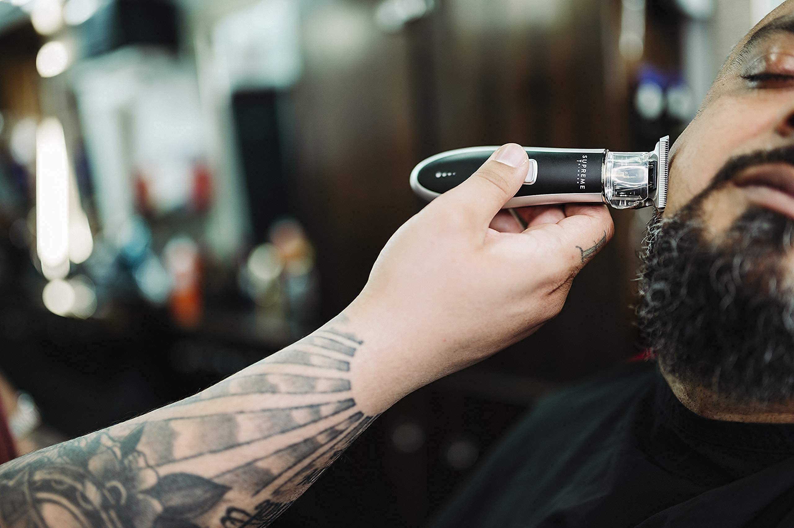 Supreme Trimmer T Shaper Liner Trimmer for Men | Cordless Trimmer for Sensitive Skin, Kids & Elderly | Low Noise Beard Trimmer, Zero Gap Barber Trimmer (Silver)