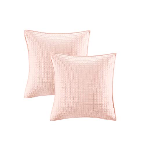 Urban Habitat Cotton Comforter Set Pink Jacquard Tufts Pom Pom Shabby Chic Boho Comforter Set Queen All Season Bedding Winter Beddys, Matching Shams, Decorative Pillows, Full (88 in x 92 in), 7 Piece