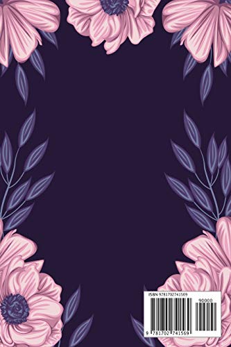 WTF Is My Password: Password Book Log Book AlphabeticalPocket Size Purple Flower Cover Black Frame 6" x 9"
