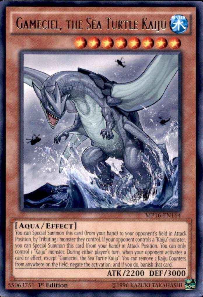YU-GI-OH! - Gameciel, The Sea Turtle Kaiju (MP16-EN164) - Mega Pack 2016 - 1st Edition - Rare