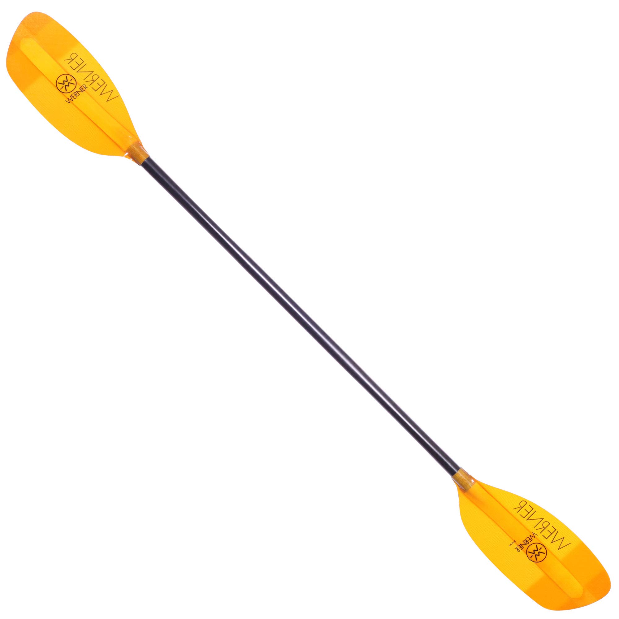Werner Sherpa Fiberglass Straight Shaft Whitewater Kayak Paddle-197cm-Amber