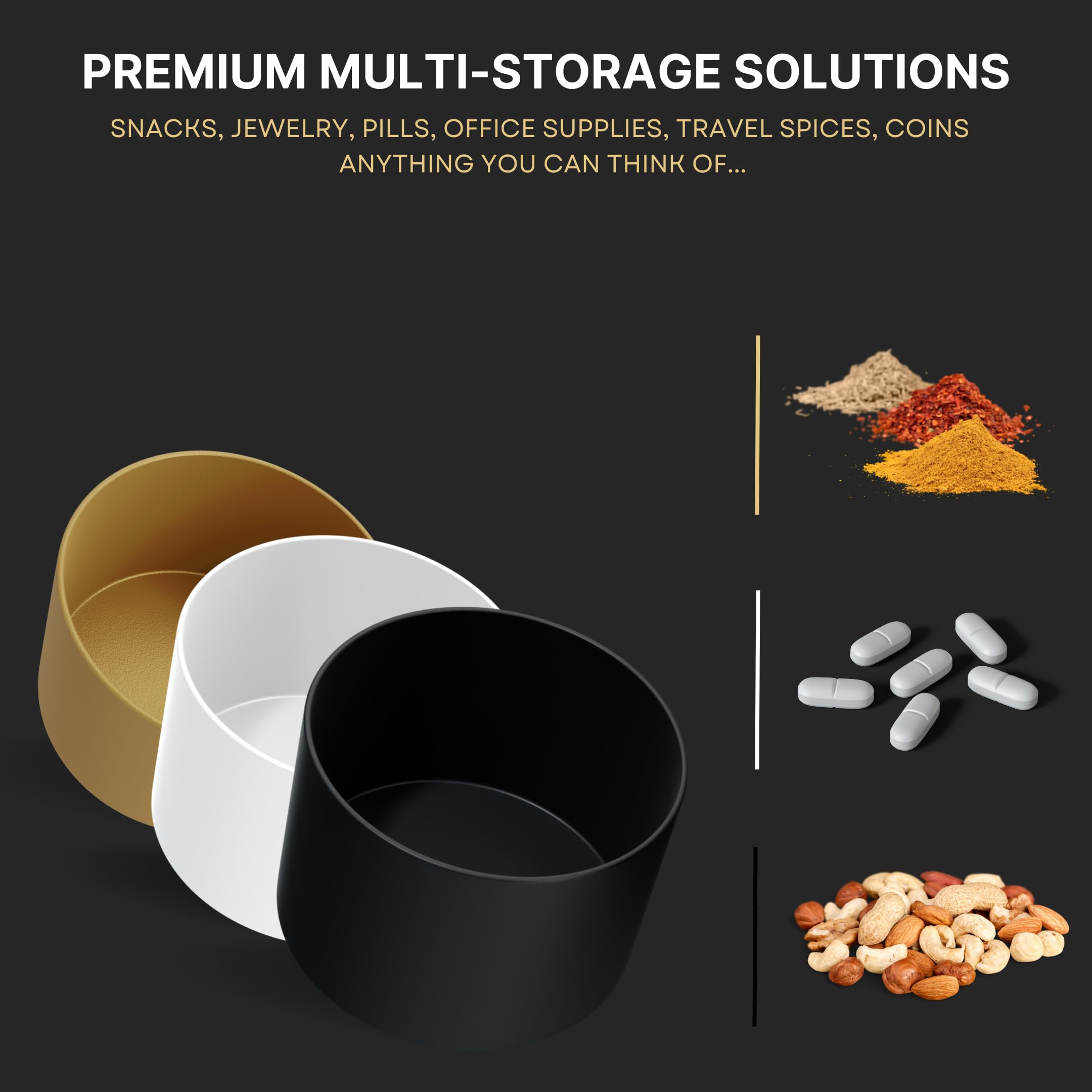 TRUE CANDLE 24x Premium Gold Candle tin 8 oz | The Original Edgeless Cylinder | Matte Finish Outside and Inside | Premium Candle containers & The Ideal Candle tins for Making Candles
