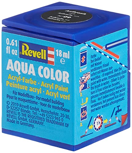 Revell 18ml Aqua Color Acrylic Paint (Anthracitegrey Mat Finish)