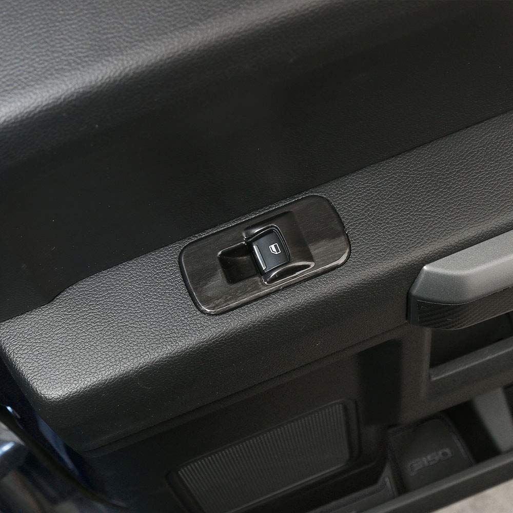Voodonala Black Wood Grain Window Lift Panel Switch Trims Kit for 2015 2016 2017 2018 Ford F150