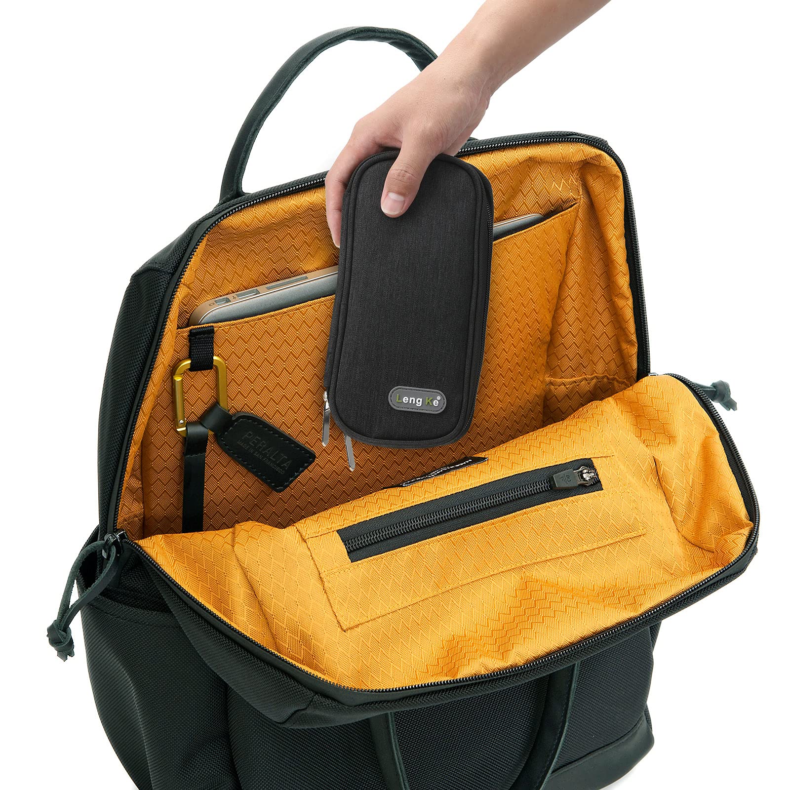 YOUSHARES Insulin Cooler Travel Case - Diabetic Case Insulated Organizer Portable Cooling Bag for Insulin Pen and Medication Diabetic Care Supplies with 2 TSA Approved Ice Pack (Black)