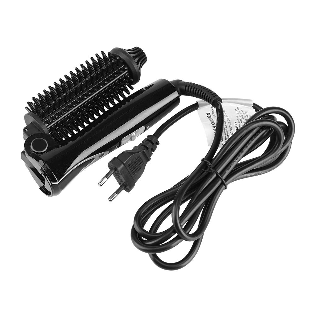Syrisora Ceramic Tourmaline Foldable Anion Hair Brush Curler Hair Curling Iron Hair Styling Tools (EU Plug)