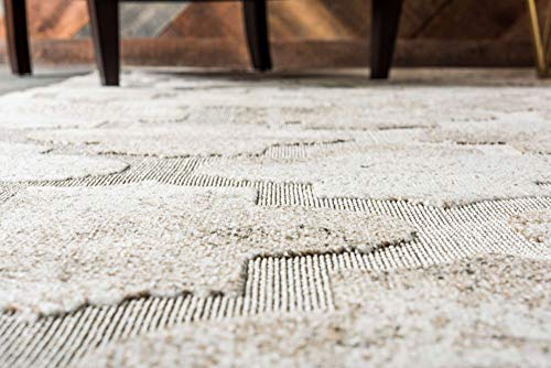 Unique Loom Outdoor Trellis Collection Area Rug - Nashville (9' x 12' Rectangle, Cream/ Brown)