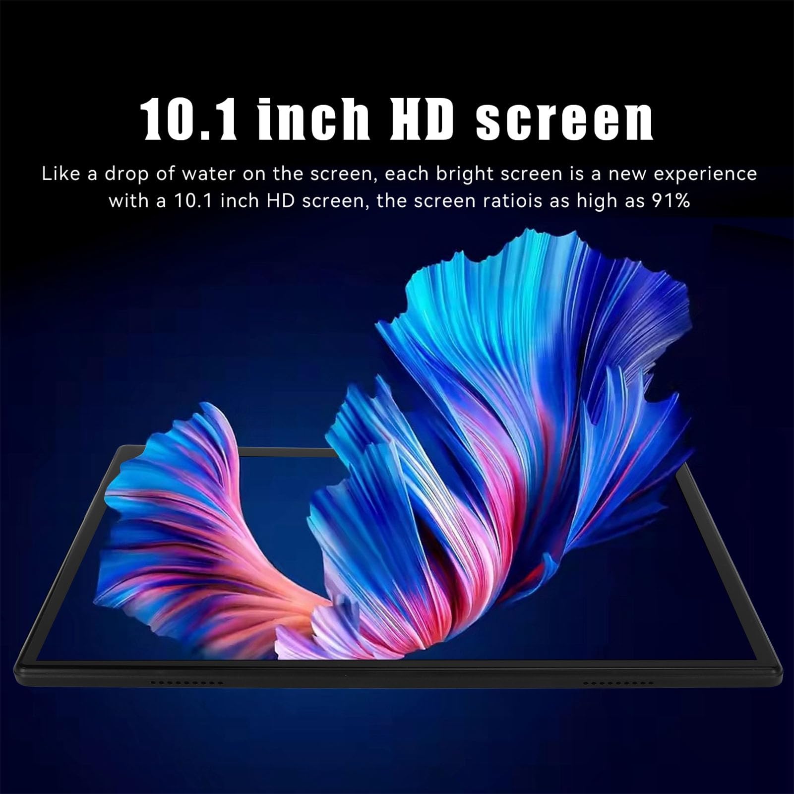 Vikye 10.1 Inch Tablet 12 8 Core CPU 8GB RAM 256GB ROM 8MP Front 16MP Rear 5G WiFi 4G Network Tablet PC 100‑240V (US Plug)