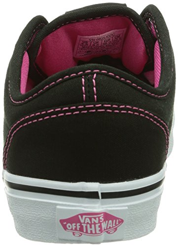 Vans Atwood Girl Shoes Canvas Black Pink Sneakers (11.0 Little Kid)