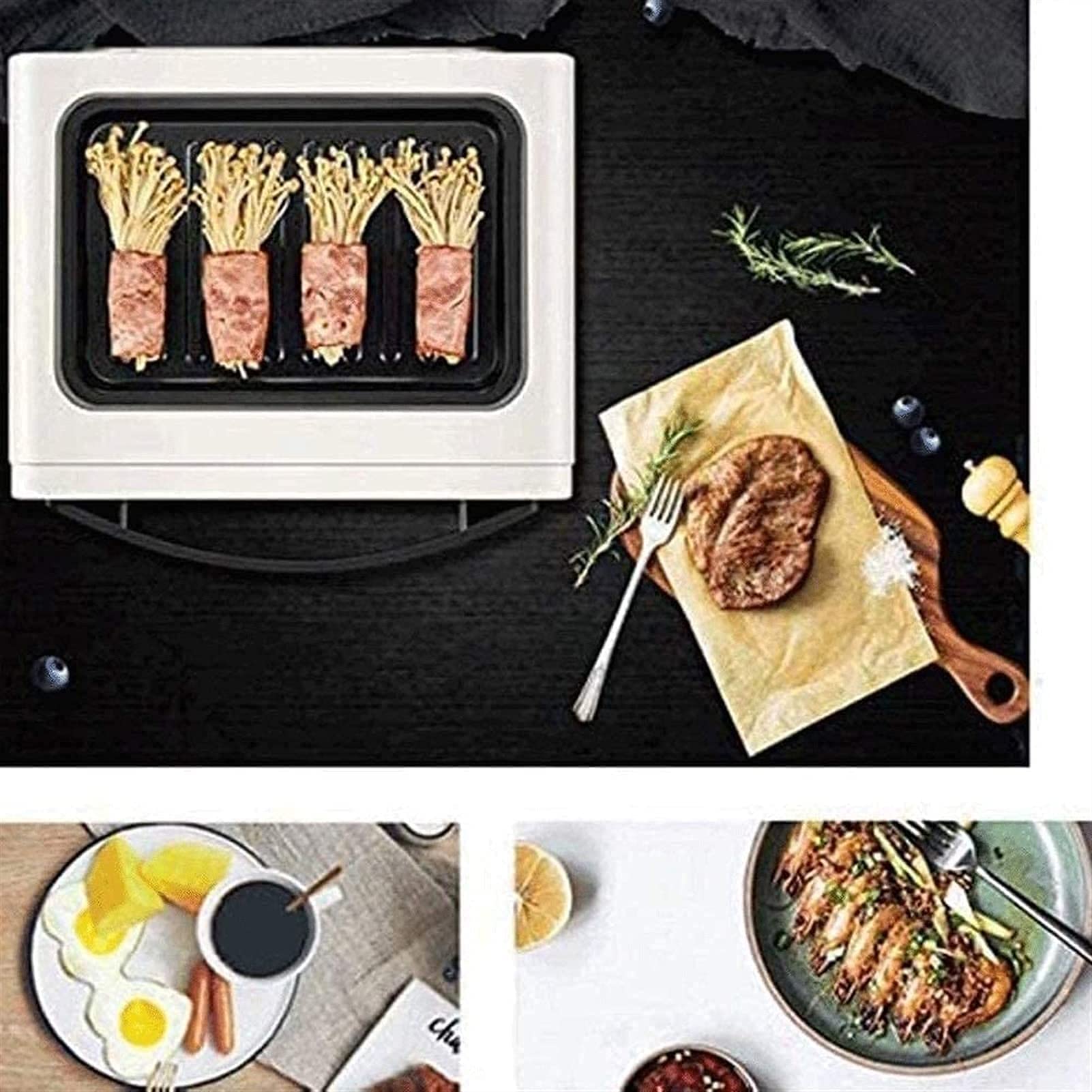Tabletop Electric Oven 10L Mini Oven Adjustable Temperature 0-230 ℃ and 60 Minute Timer Baking Position Household Baking Electric Oven